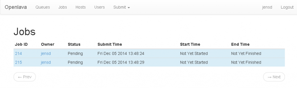 Install and use the openlava job scheduler and openlava web GUI on CentOS | Jensd's I/O buffer